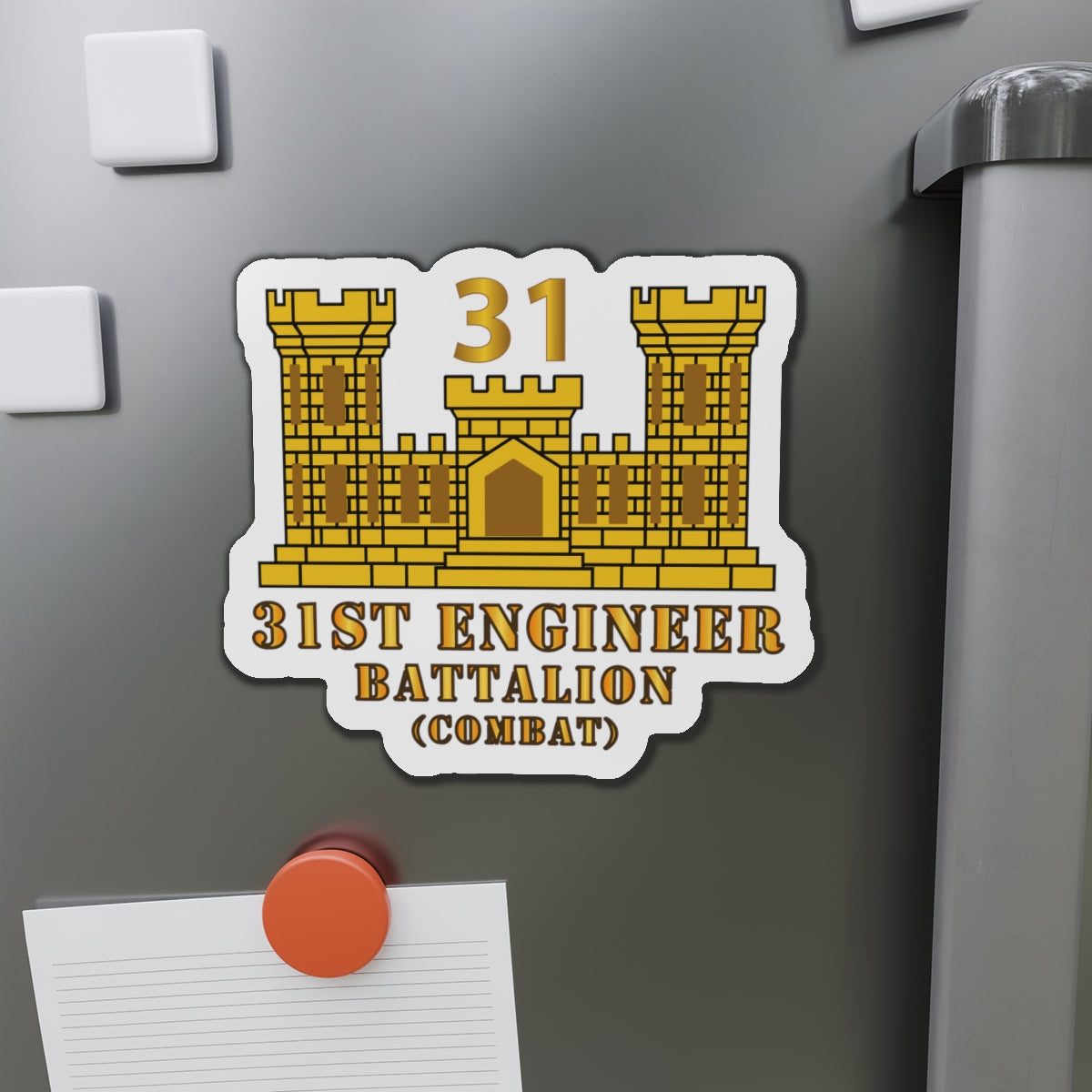 Die-Cut Magnets - Army - 31st Engineer Battalion (Combat) w ENG Branch ...