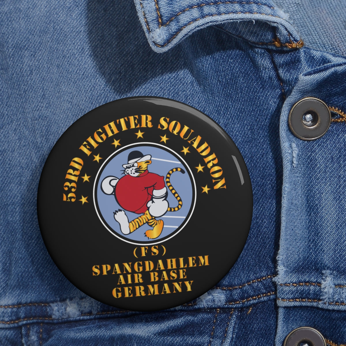 Custom Pin Buttons - USAF - 53rd Fighter Squadron - FS - Spangdahlem A ...