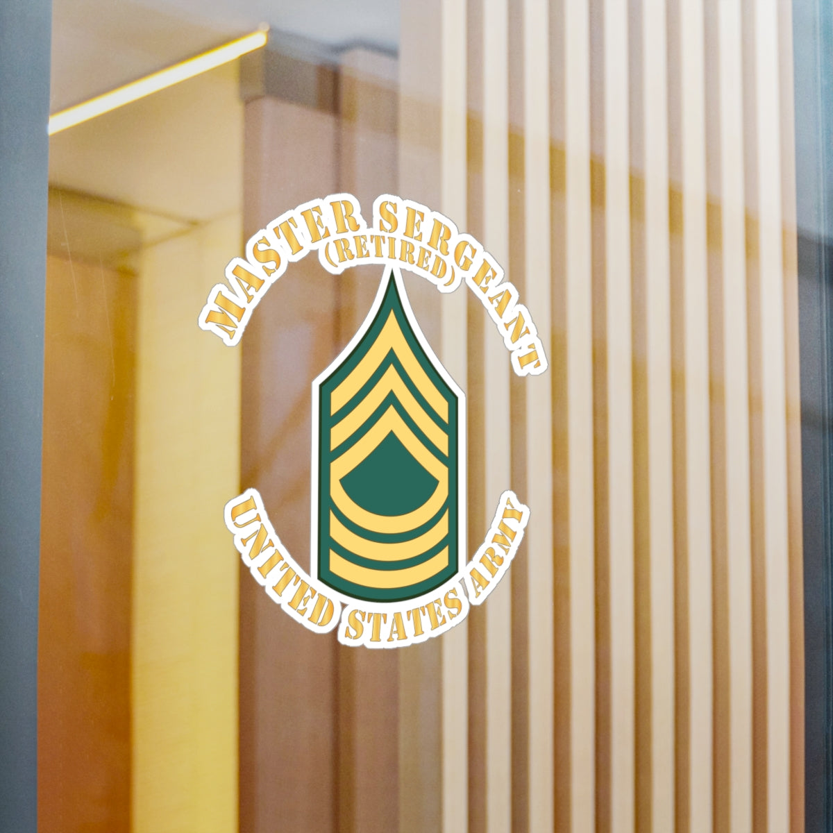 Kiss-Cut Vinyl Decals - Army - Master Sergeant - MSG - Retired - Flat ...