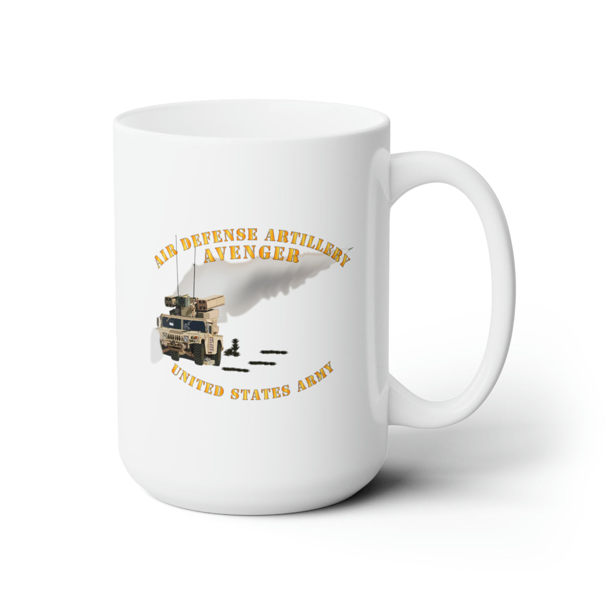 White Ceramic Mug 15oz - Army - Avenger Air Defense - Firing Missile ...