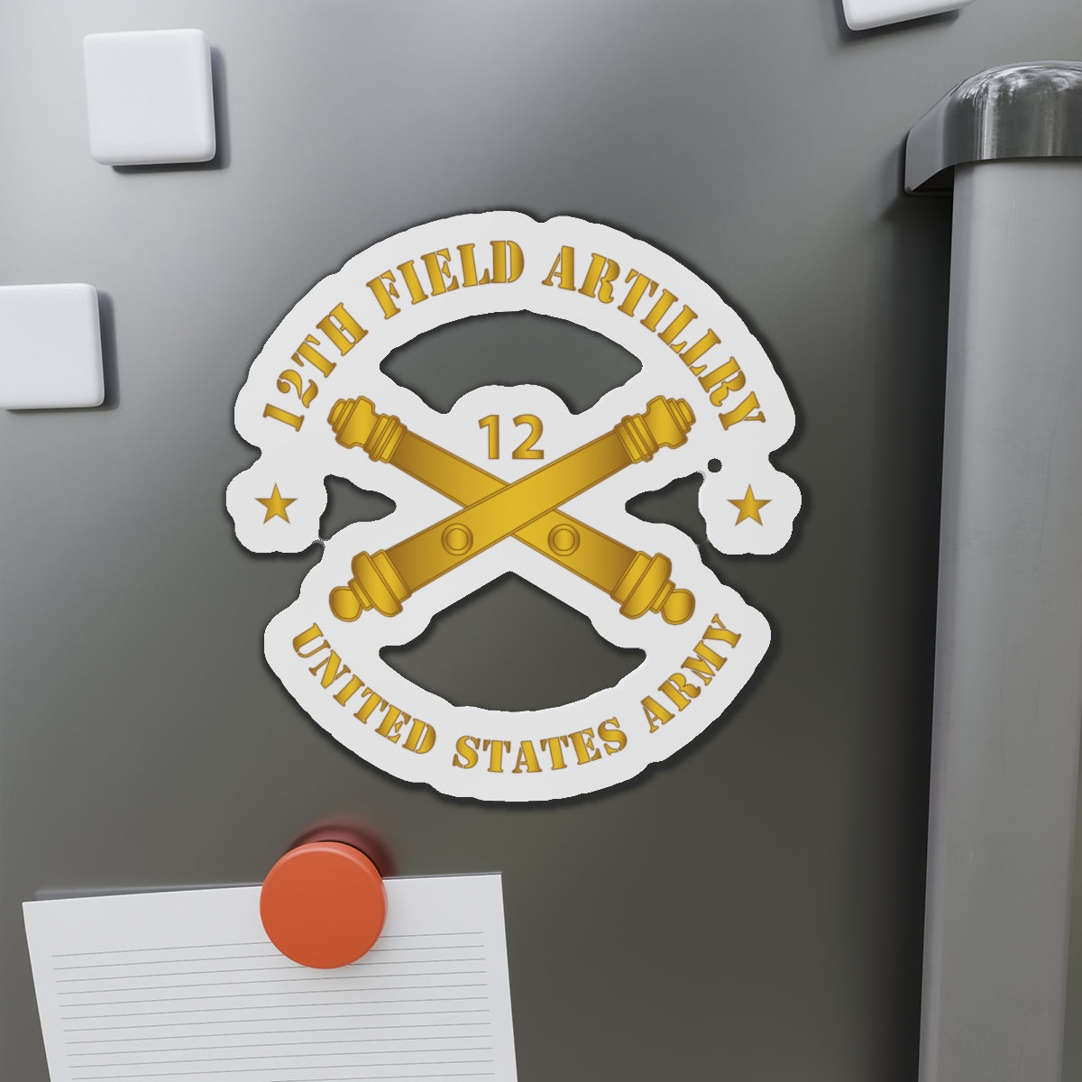 Die-Cut Magnets - Army - 12th Artillery Regiment w Branch - US Army ...