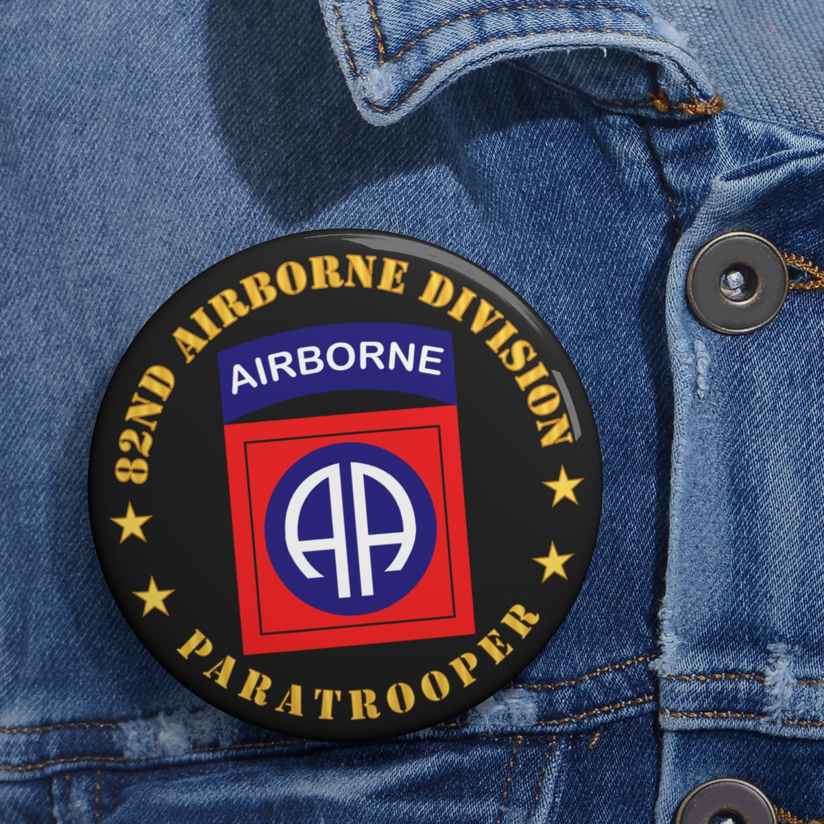 Custom Pin Buttons - 82nd Airborne Division - Paratrooper – MIP Brand Store