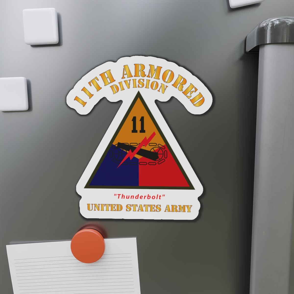 Die-Cut Magnets - Army - SSI - 11th Armored Division - Thunderbolt - U ...