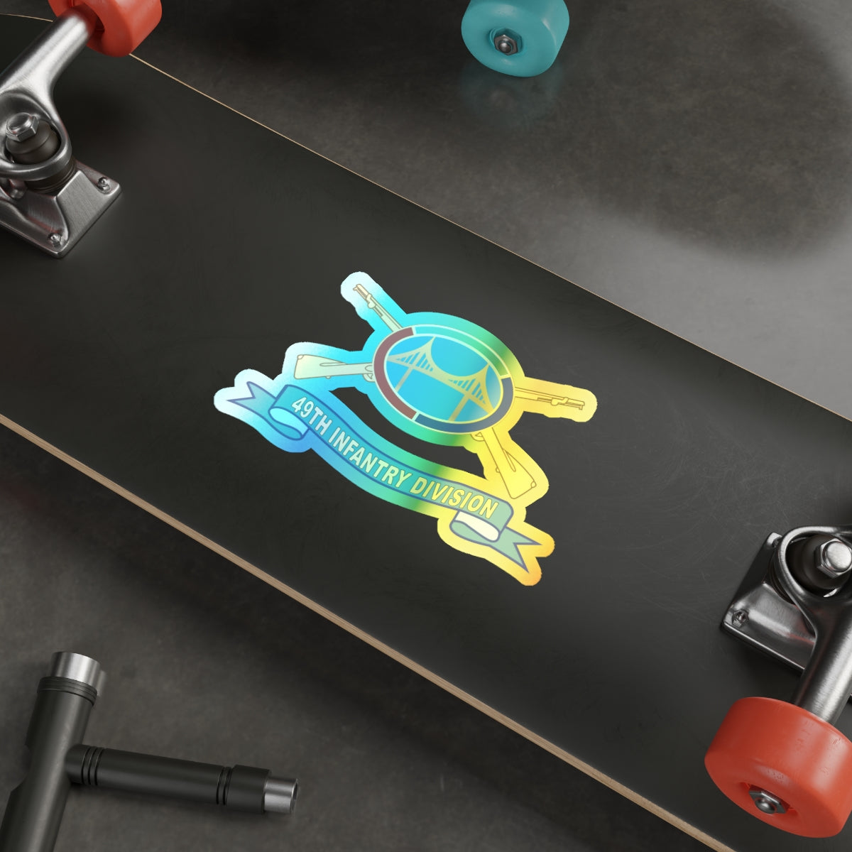 Holographic Die-cut Stickers - 49th Infantry Division - HQ Headquarter ...