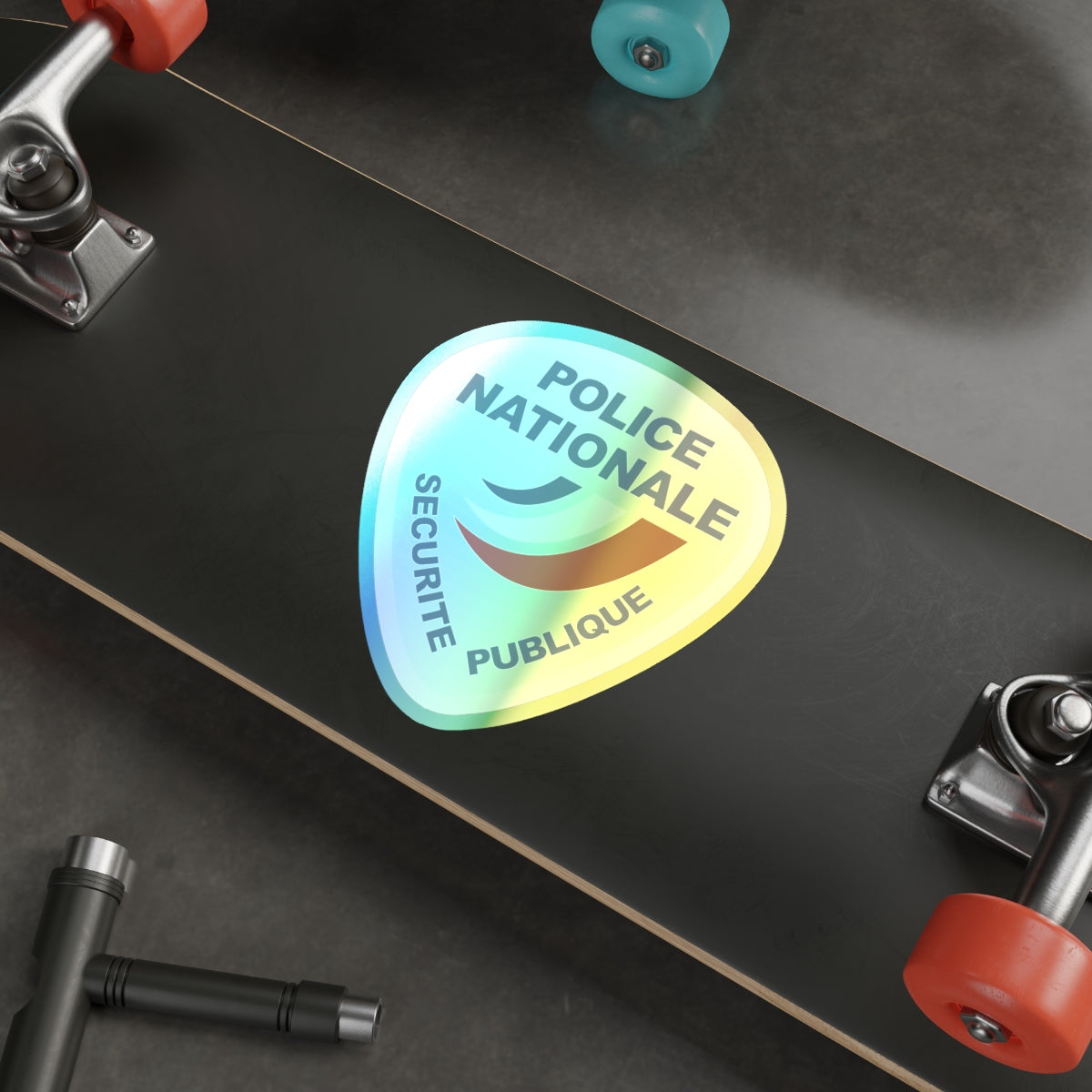 Holographic Die-cut Stickers - Police Nationale France Police Patch Bl ...