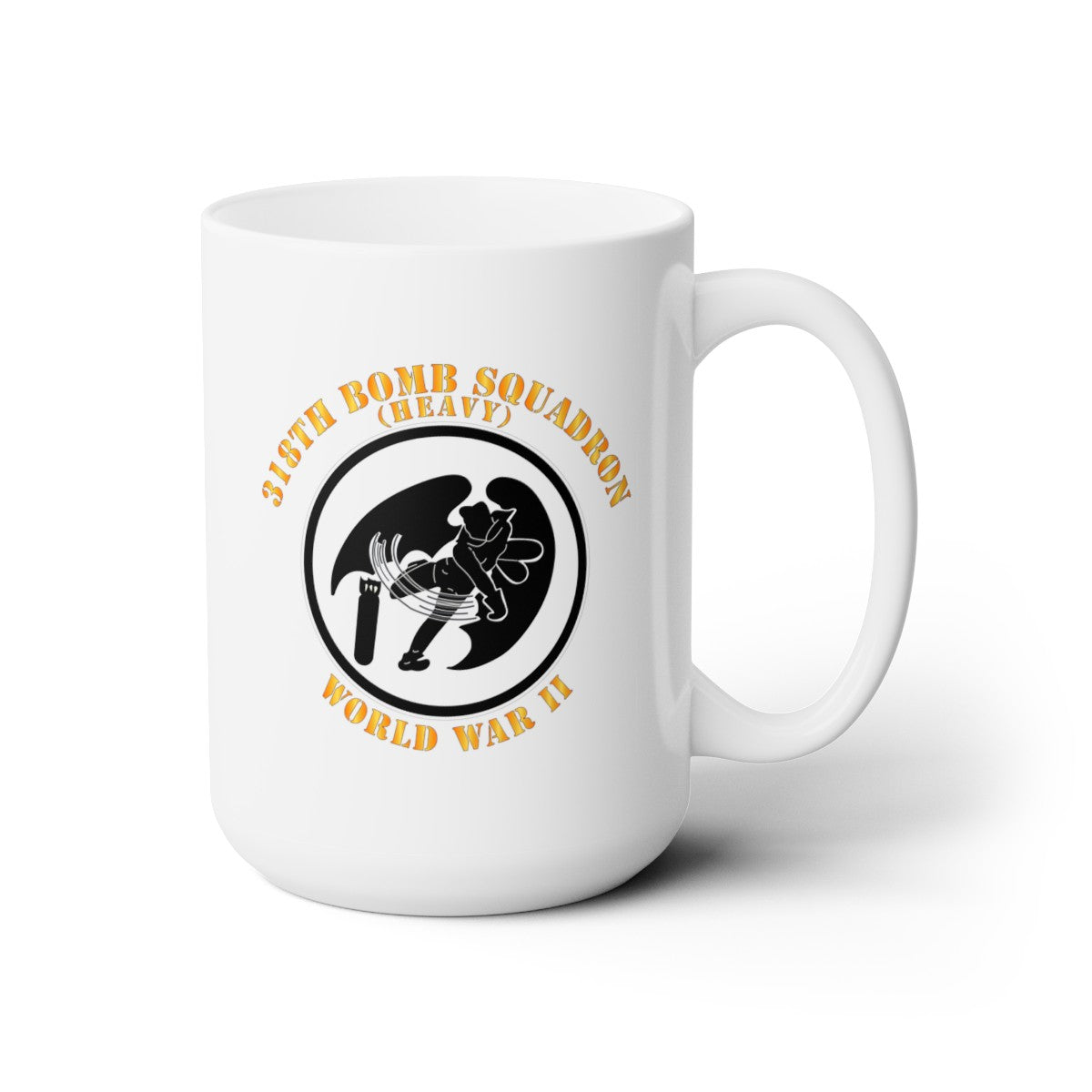 White Ceramic Mug 15oz - AAC - 318th Bomb Squadron - WWII – MIP Brand Store