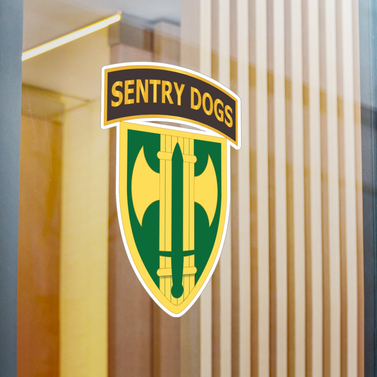 Kiss-Cut Vinyl Decals - Army - 18th MP Brigade - Sentry Dogs Tab wo Tx ...