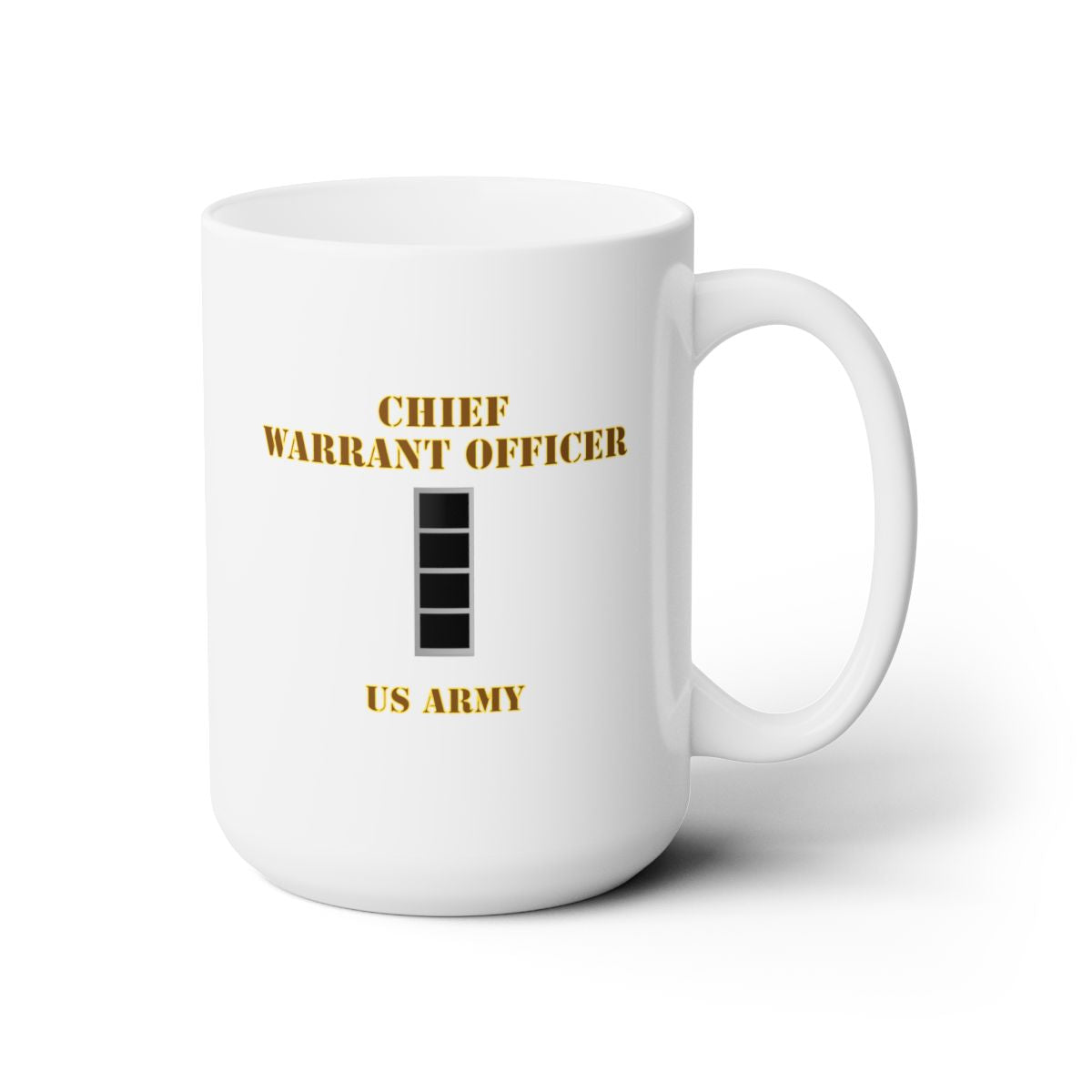 White Ceramic Mug 15oz - Army - Emblem - Warrant Officer 4 - CW4 - US ...