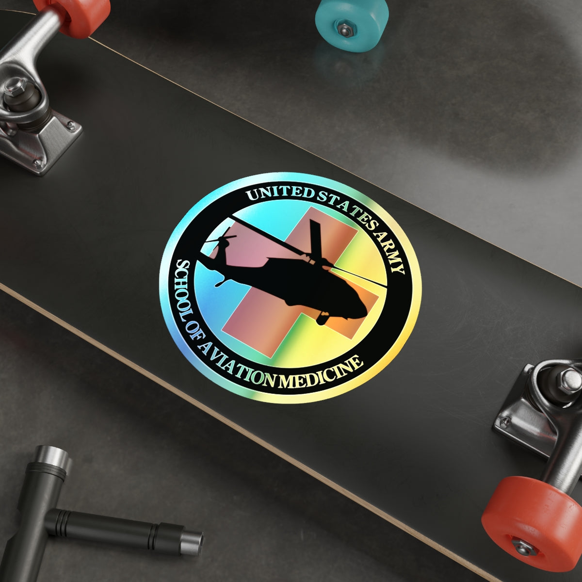 Holographic Die-cut Stickers - Army MEDEVAC Critical Care Flight Param ...