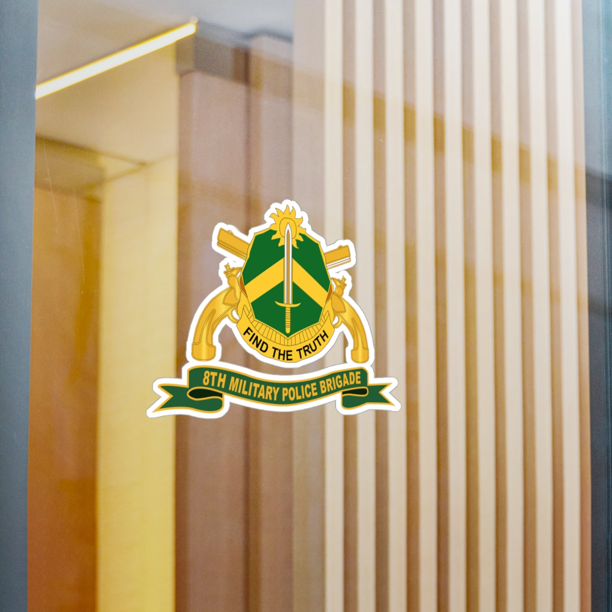 Kiss-Cut Vinyl Decals - Army - 8th Military Police Brigade w Br - Ribb ...