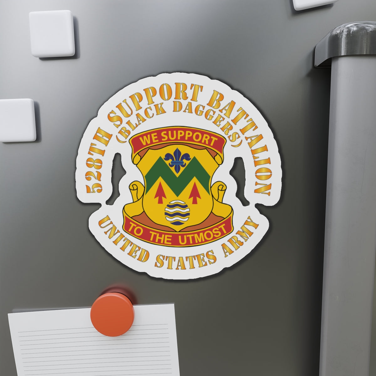 Die-Cut Magnets - Army - 528th Support Battalion - DUI - Black Daggers ...
