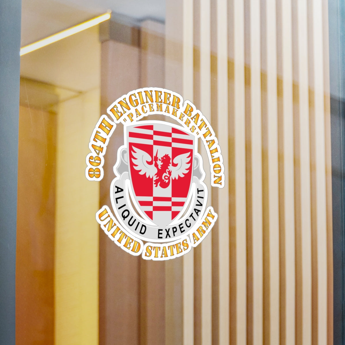 Kiss-Cut Vinyl Decals - Army - 864th Eng Bn - US Army – MIP Brand Store