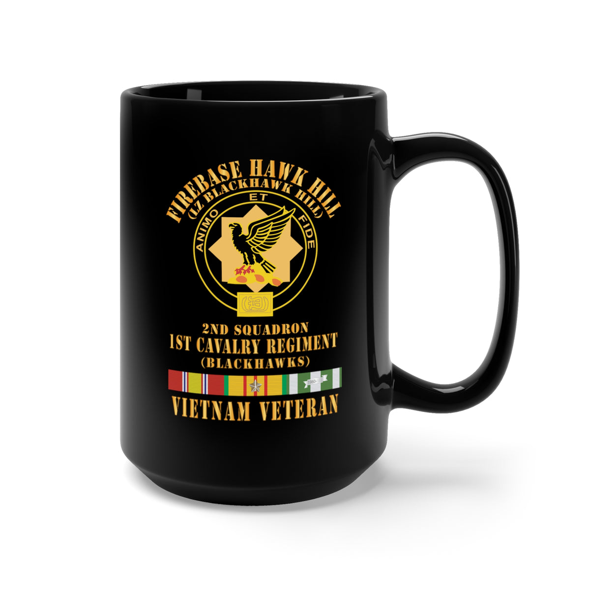 Black Mug 15oz - Army - DUI - 2nd Squadron, 1st Cavalry,Firebase Hawk ...