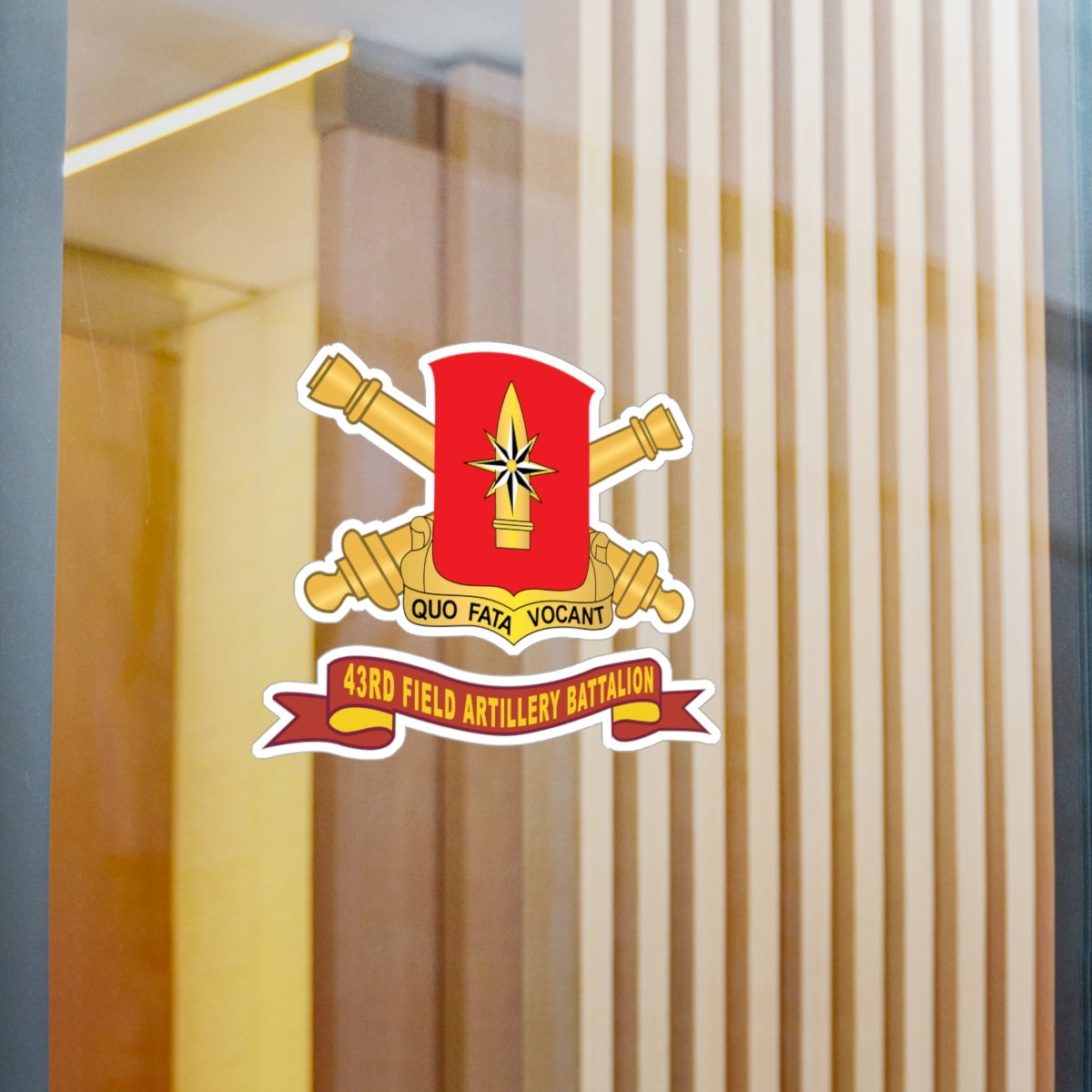 Kiss-Cut Vinyl Decals - 43rd Field Artillery Battalion - Red w Br - Ri – MIP Brand Store