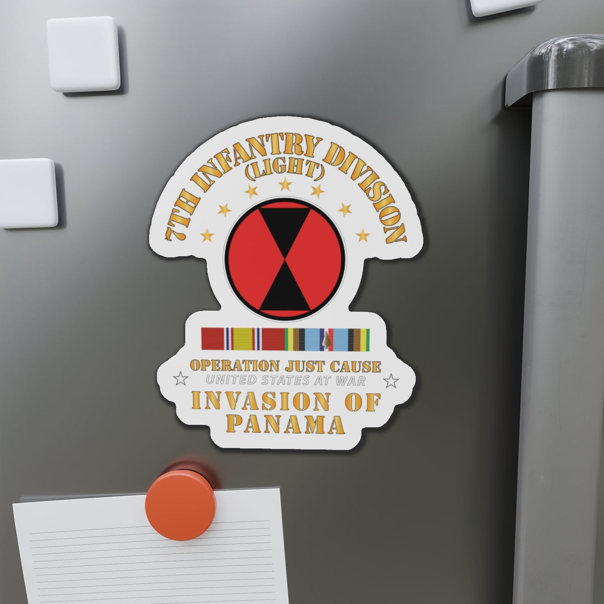 Die-Cut Magnets - Just Cause - 7th Infantry Division w Svc Ribbons X 3 ...