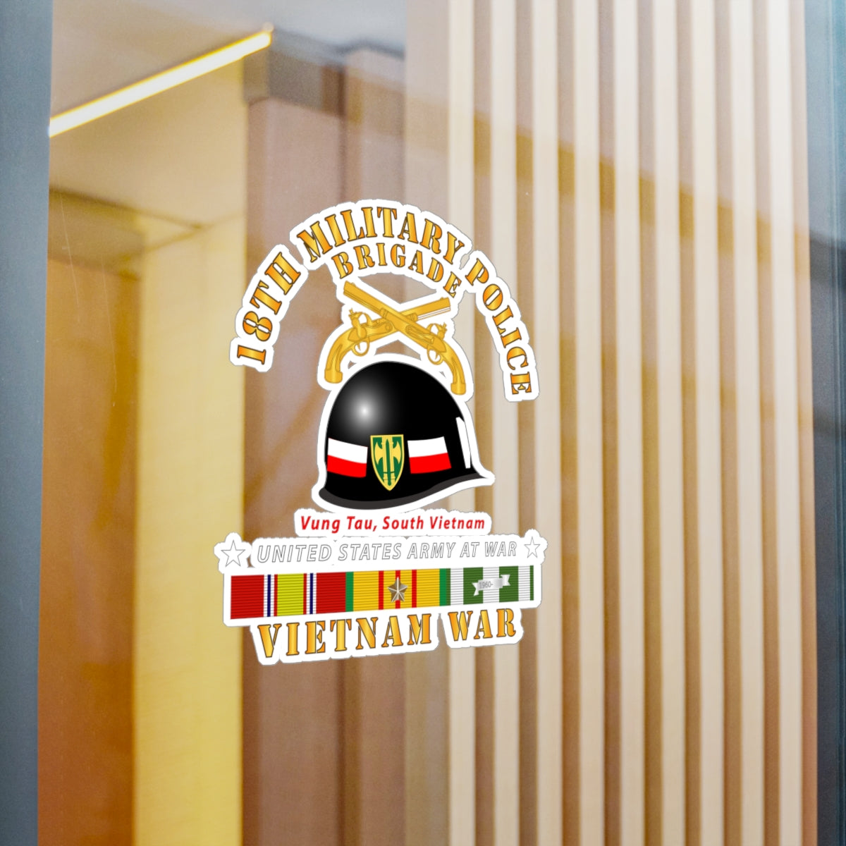 Kiss-Cut Vinyl Decals - Army - 18th MP Brigade - Helmet - Vietnam w SV ...