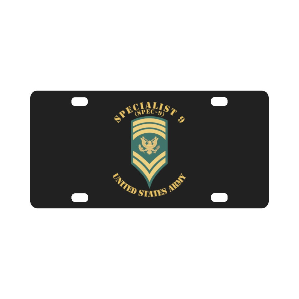 Army - Enlisted - SPEC 9 - Specialist 9 - Std X 300 Classic License Pl ...
