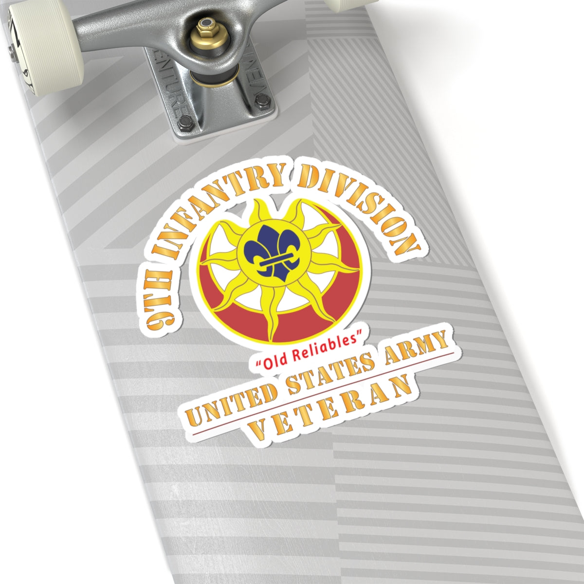 Kiss - Cut Stickers - Army - DUI - 9th Infantry Division - Old Reliabl ...