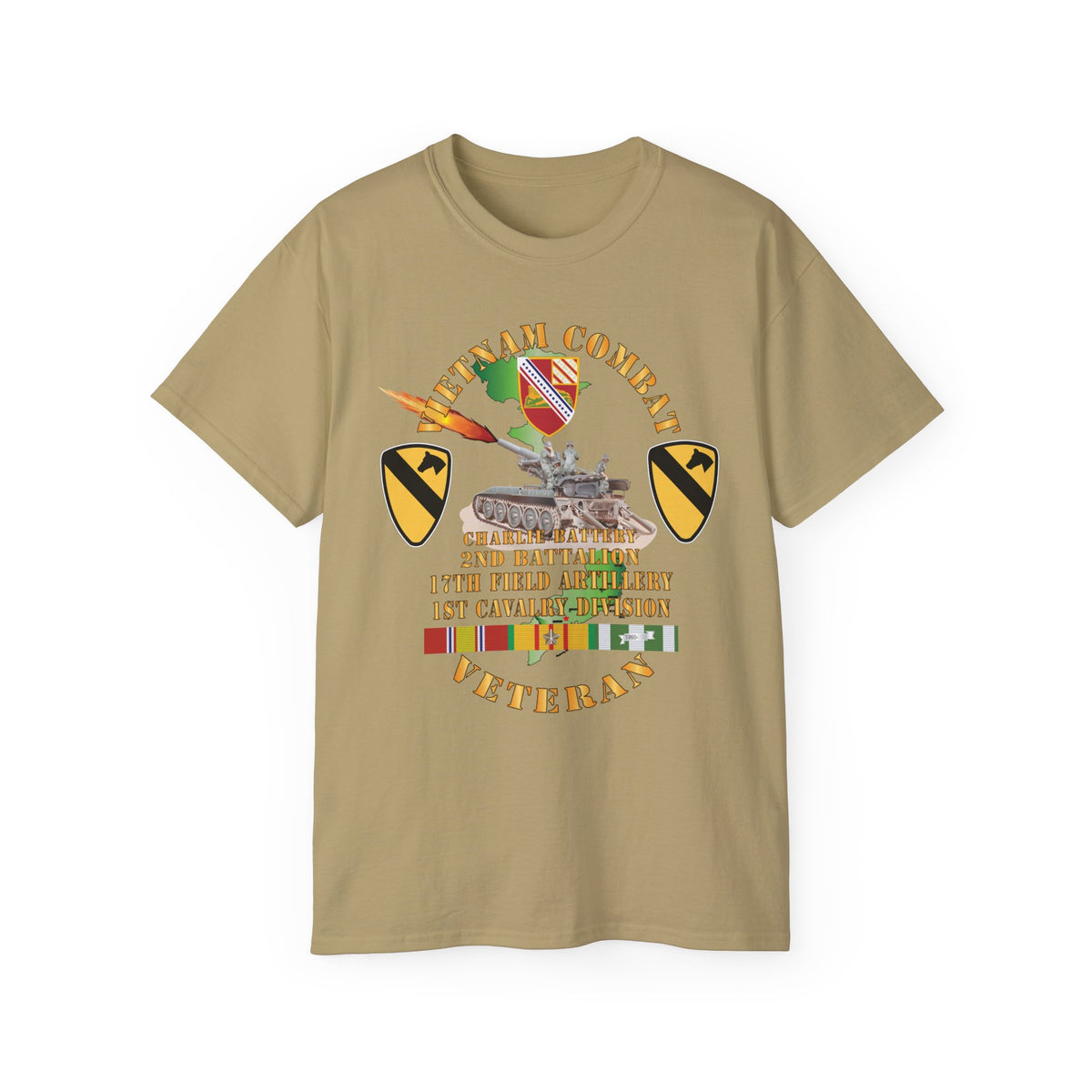 Unisex Ultra Cotton Tee - Army - Charlie Battery.2nd Battalion,17th Fi ...