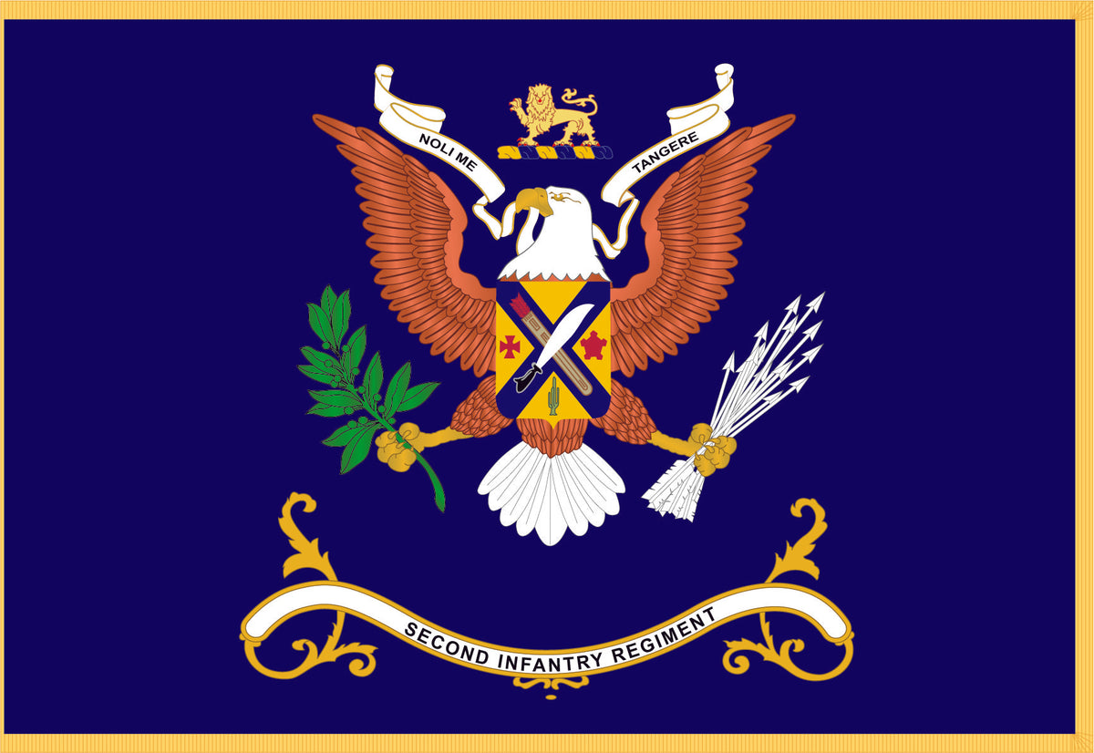 Rectangle Flags - Regimental Colors - 2nd Infantry Regiment - NOLI ME ...