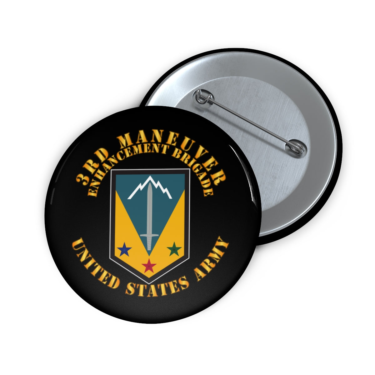 Custom Pin Buttons - Army - 3rd Maneuver Enhancement Bde - SSI - US Ar ...