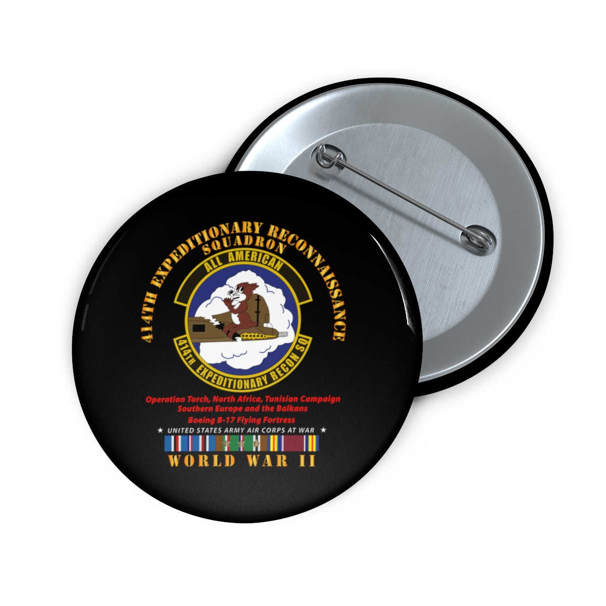 Custom Pin Buttons - Army - 414th Expeditionary Reconnaissance Squadro ...