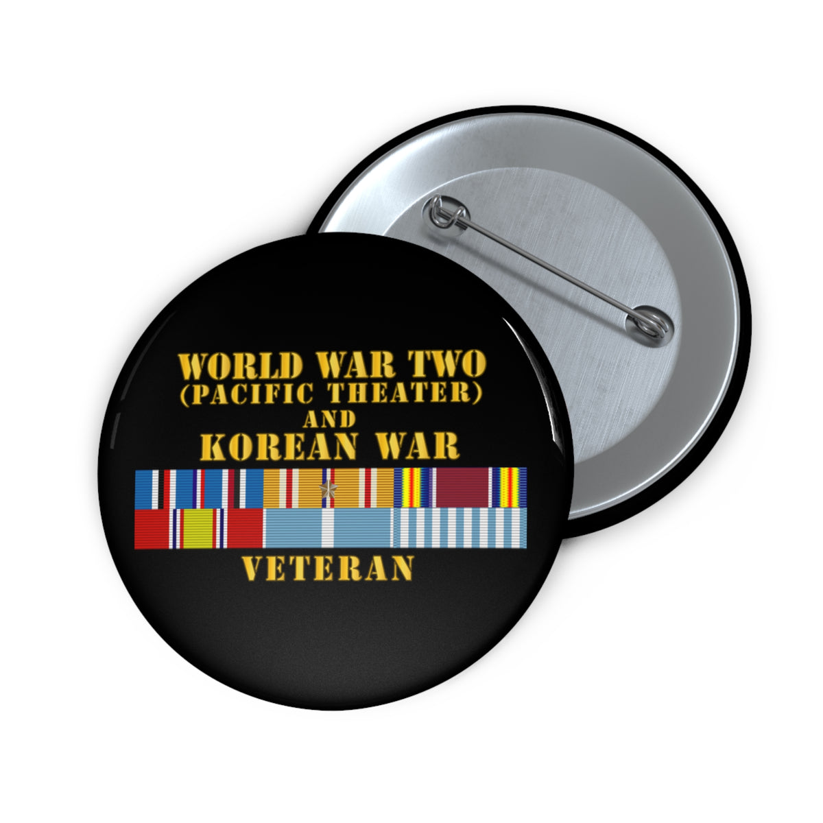 Custom Pin Buttons - Army - WWII - Pacific Theater - Korean War Vetera ...