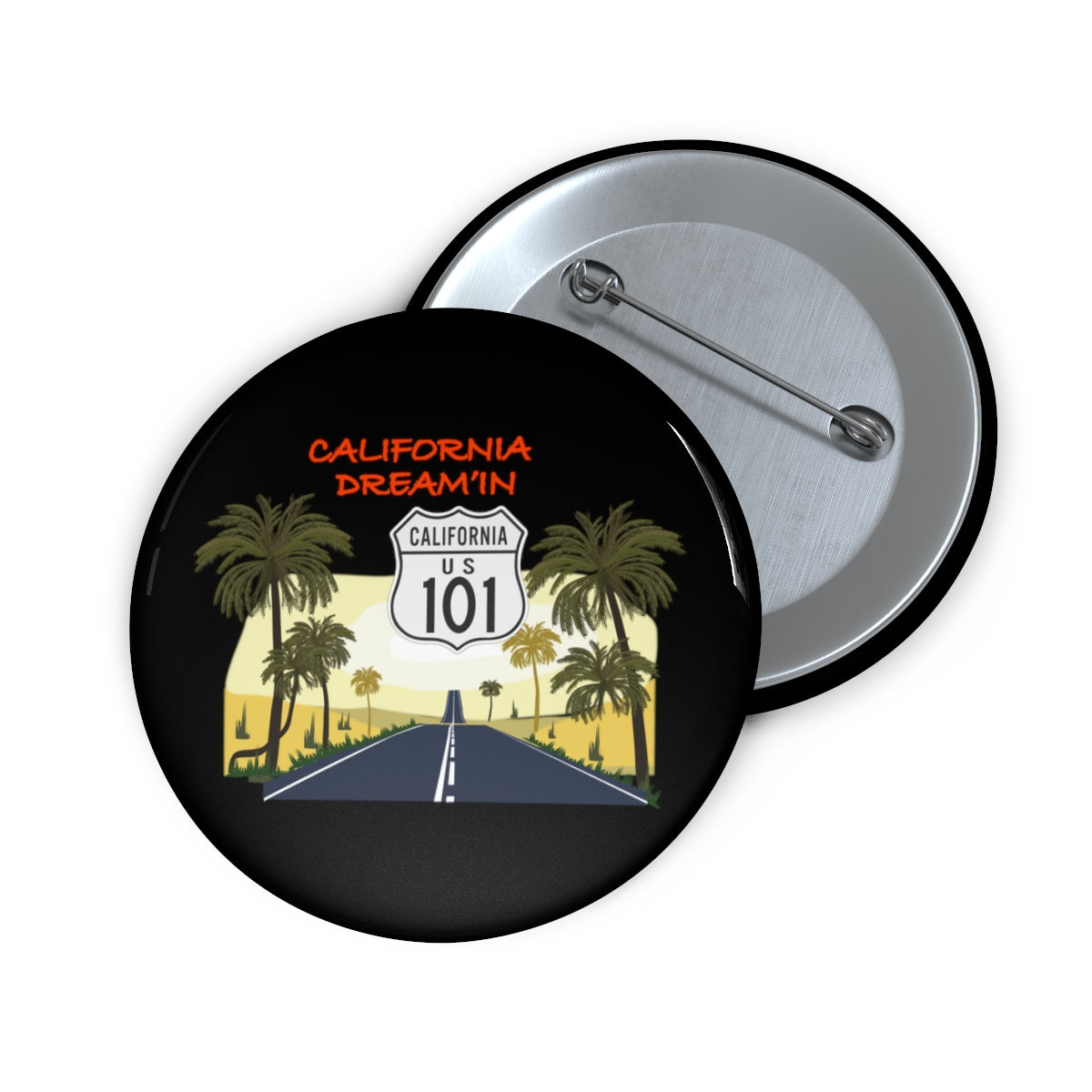 Custom Pin Buttons - California Dreamin - California Highway 101 – MIP ...