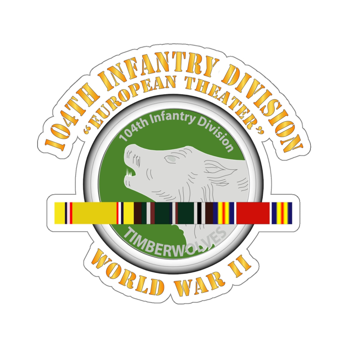 Kiss-Cut Stickers -104th Infantry Division - Europe - WWII - European ...