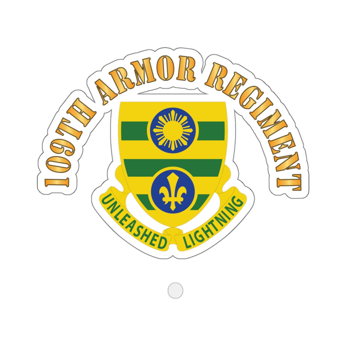 Kiss-Cut Stickers - 109th Armor Regiment - DUI w Txt X 300 – MIP Brand ...