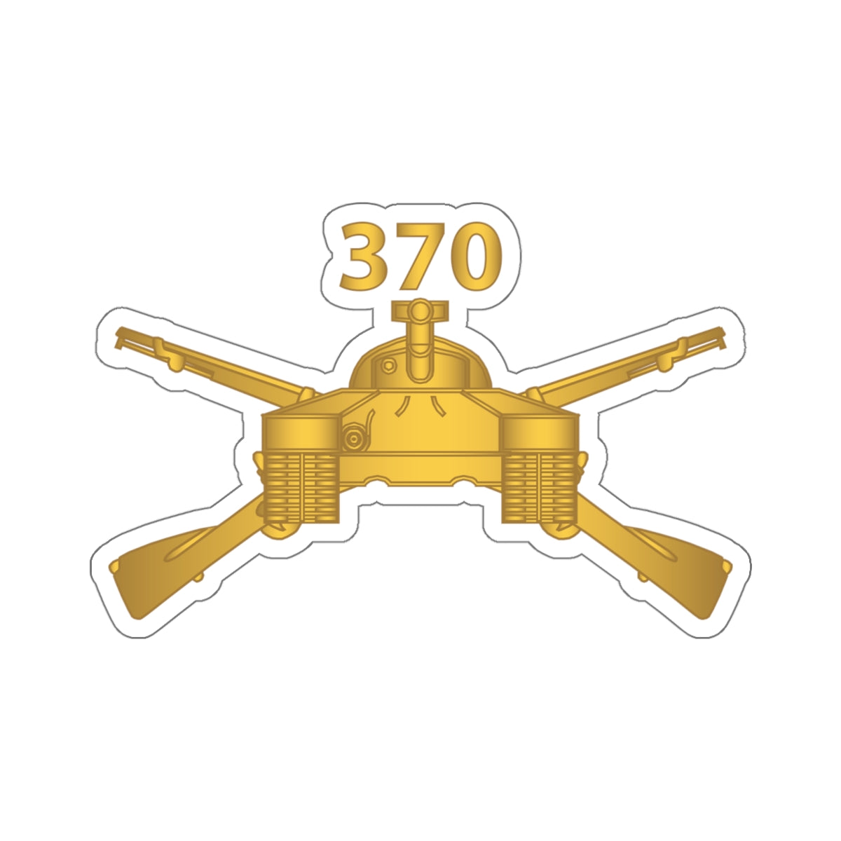 Kiss-Cut Stickers - 370th Armored Infantry Battalion Branch wo Txt X 3 ...