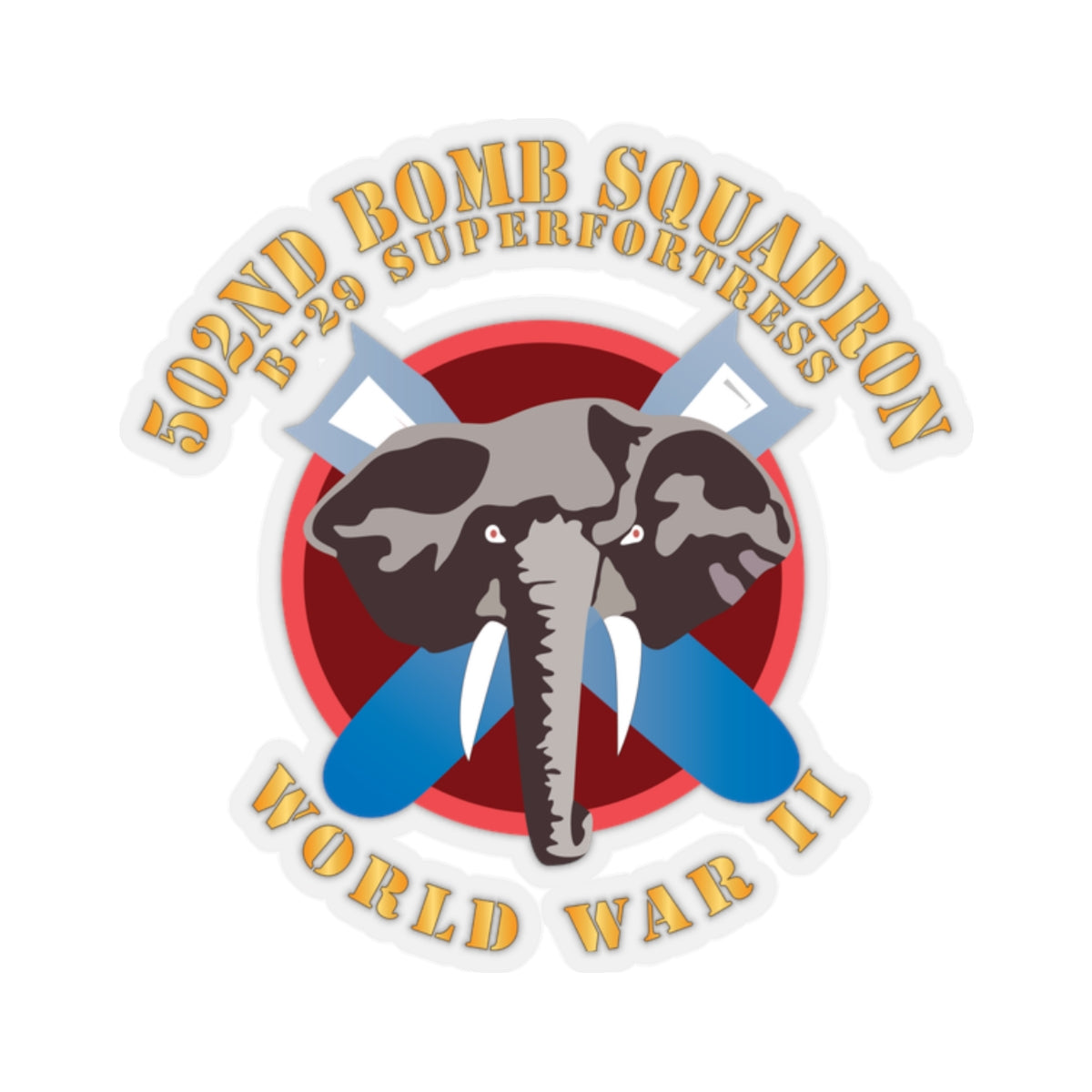 Kiss-Cut Stickers - 502nd Bomb Squadron - B-29 Superfortress - World W ...