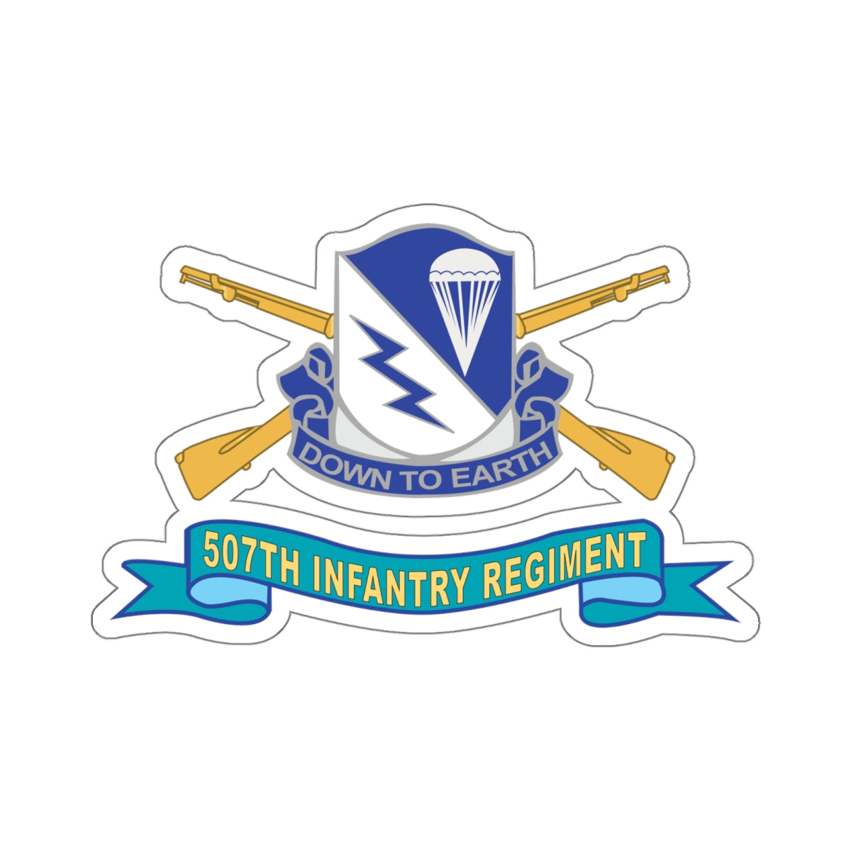 Kiss-Cut Stickers -507th Infantry Regiment - DUI w Br - Ribbon – MIP ...