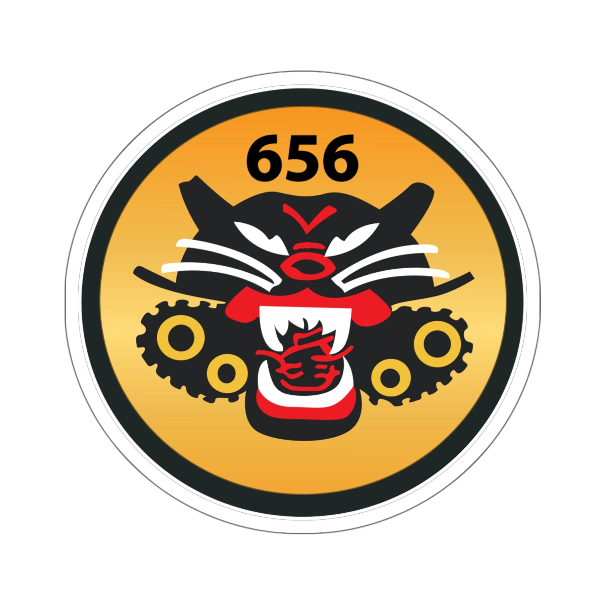 Kiss- Cut Stickers - 656th Tank Destroyer Battalion - Panther SSI X 30 ...