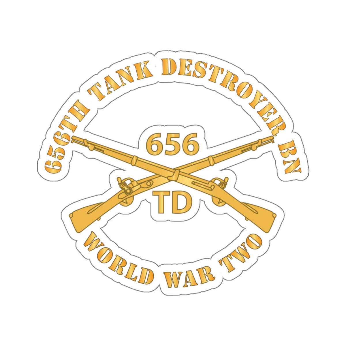 Kiss- Cut Stickers - 656th Tank Destroyer Battalion w Br - WWII X 300 ...