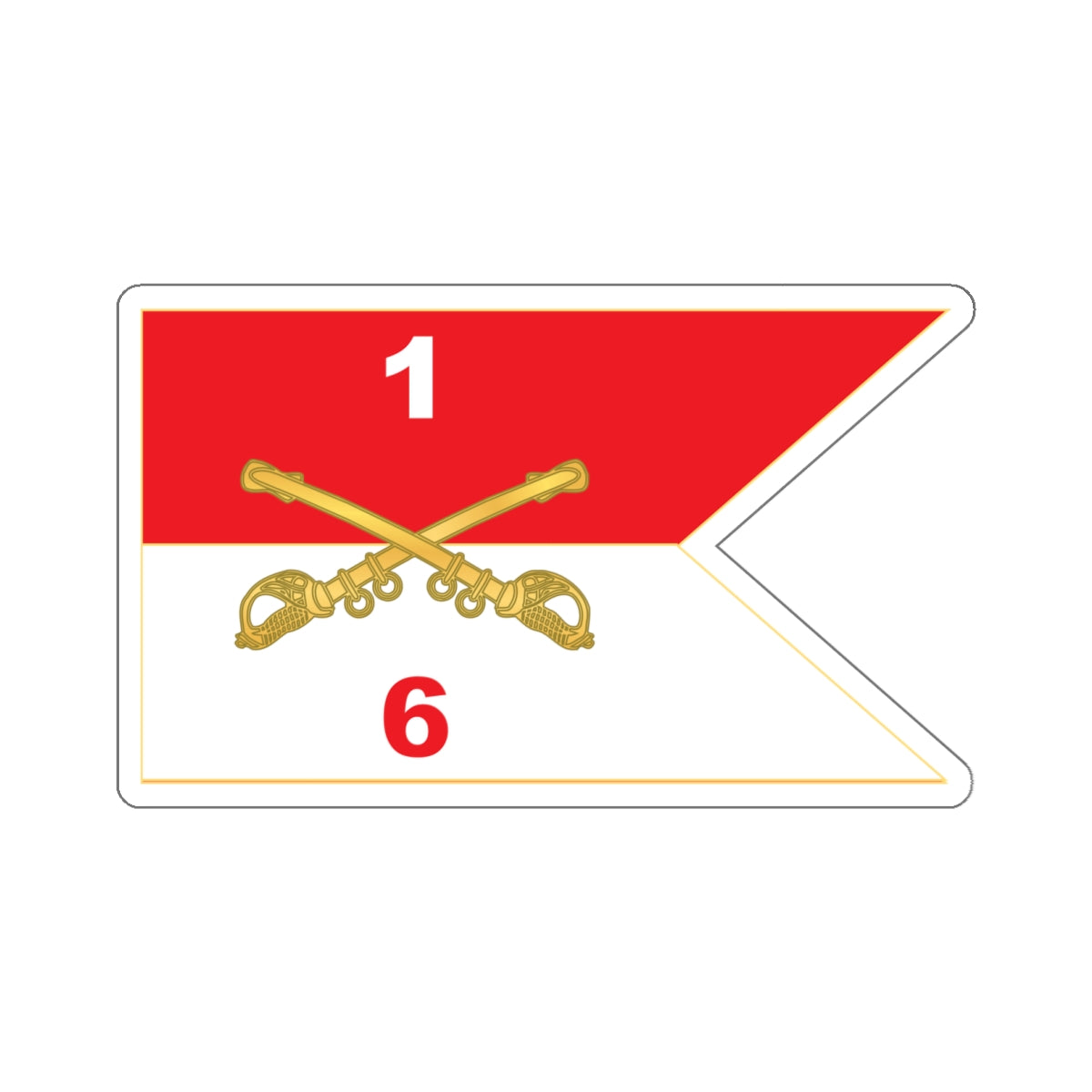 Kiss-Cut Stickers - 6th Squadron, 1st Cavalry Regiment - Guidon X 300 ...