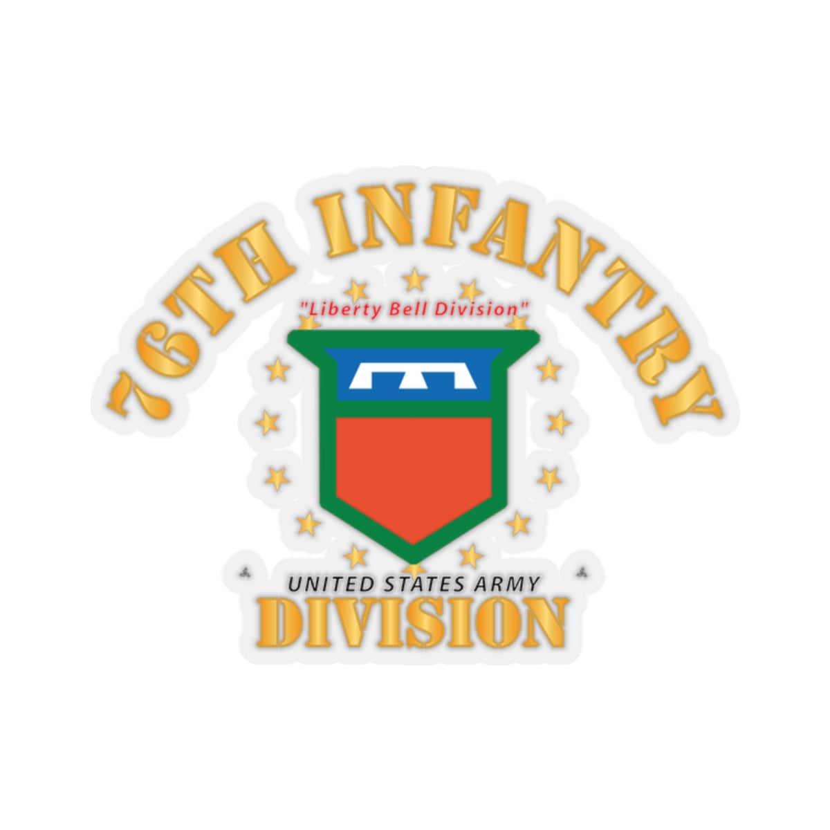 Kiss-Cut Stickers - 76th Infantry Division - Liberty Bell Division X 3 ...