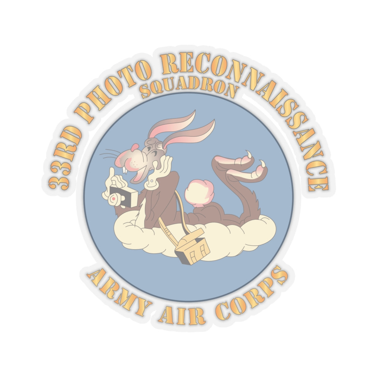 Kiss-Cut Stickers - AAC - 33rd Photo Reconnaissance Squadron - WWII X ...