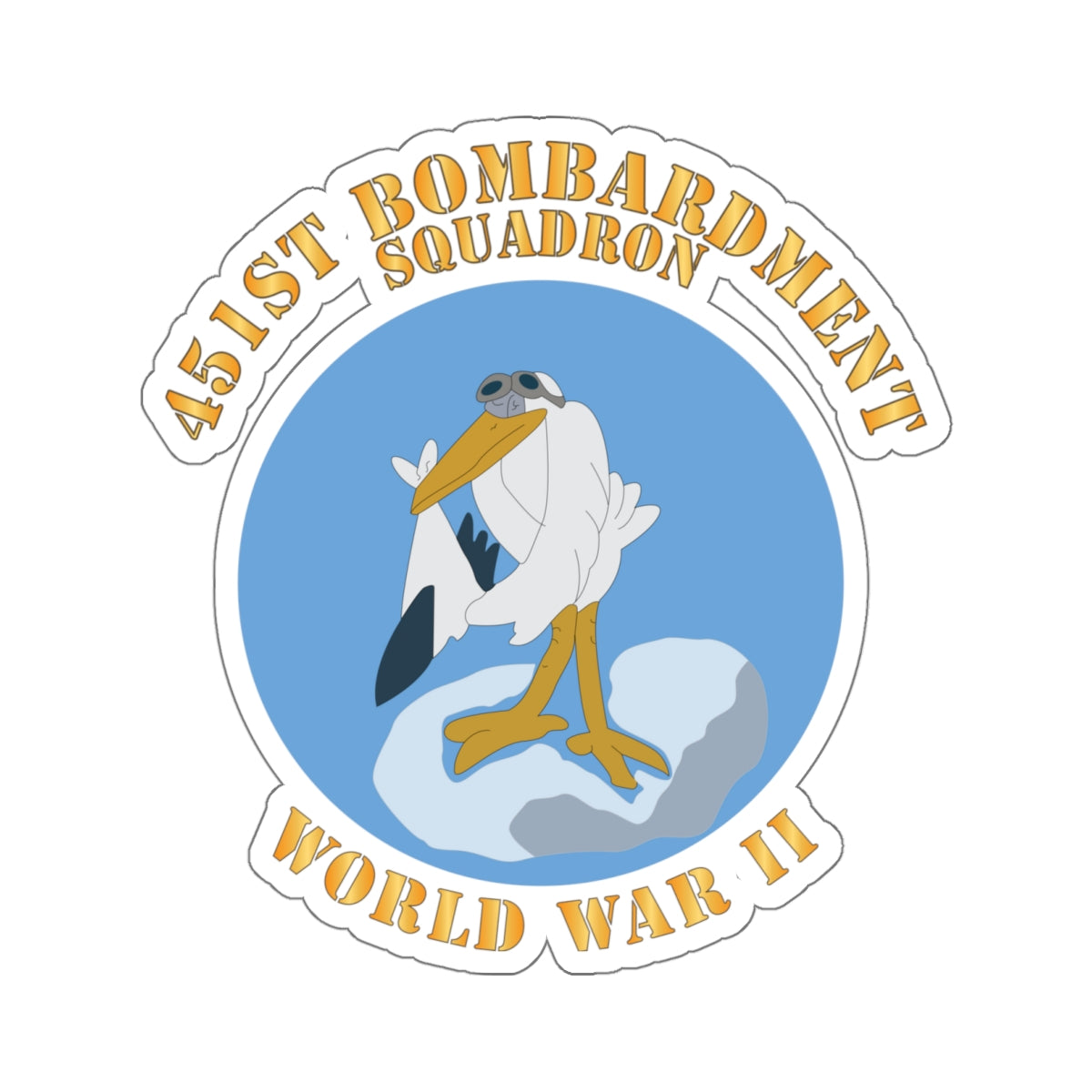 Kiss-Cut Stickers - AAC - 451st Bomb Squadron - WWII X 300 – MIP Brand ...