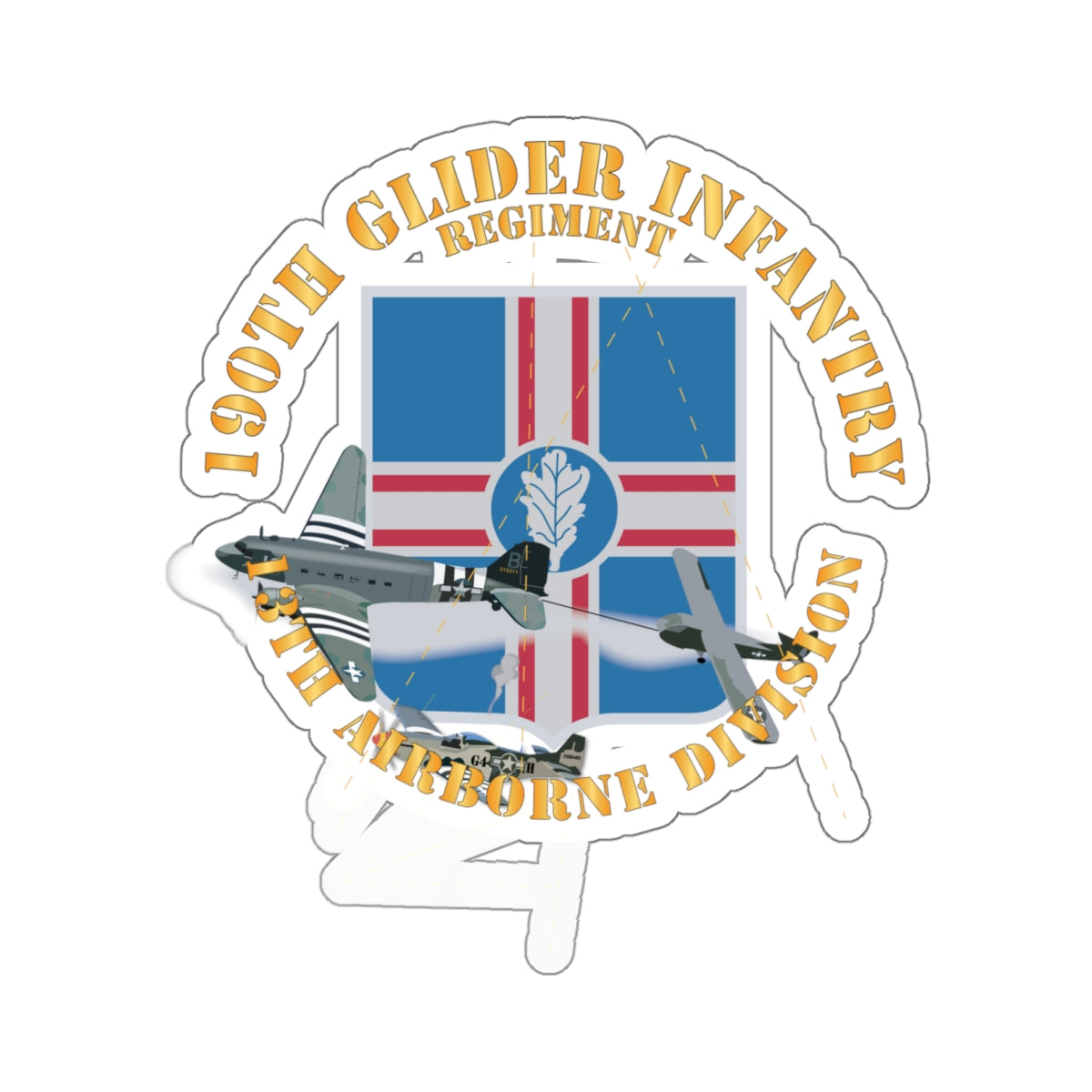 Kiss-Cut Stickers - Army - 190th Glider Infantry Regiment - 13th AIrbo ...