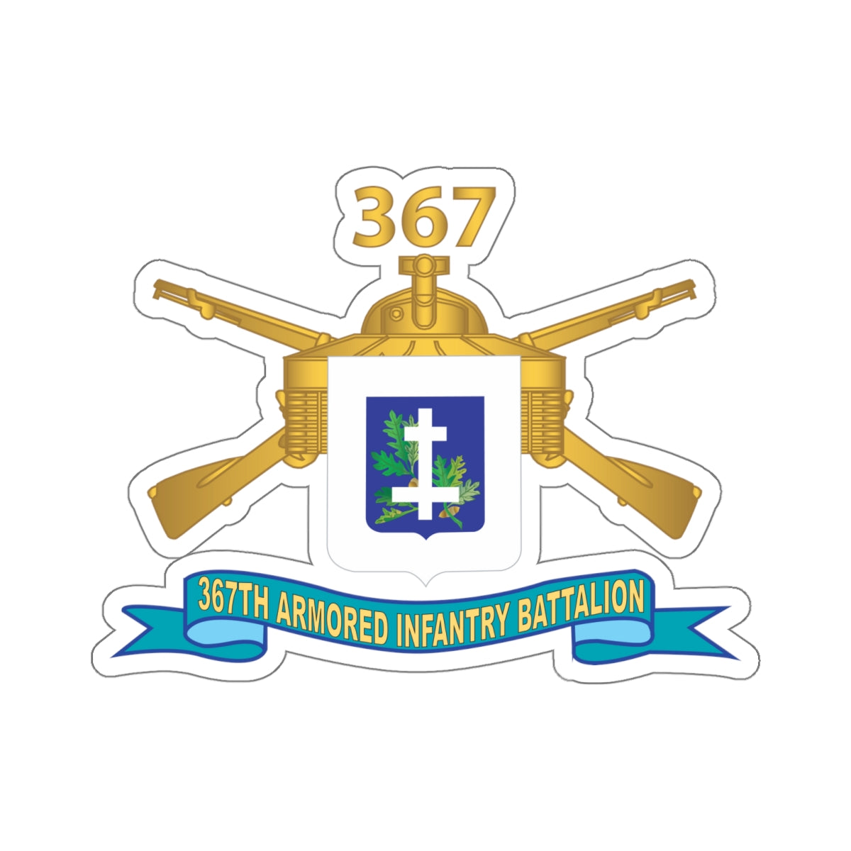 Kiss-Cut Stickers - Army - 367th Armored Infantry Battalion w Br - DUI ...