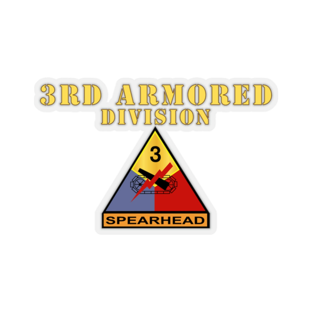 Kiss-Cut Stickers - Army - 3rd Armored Division X 300 - Hat – MIP Brand ...