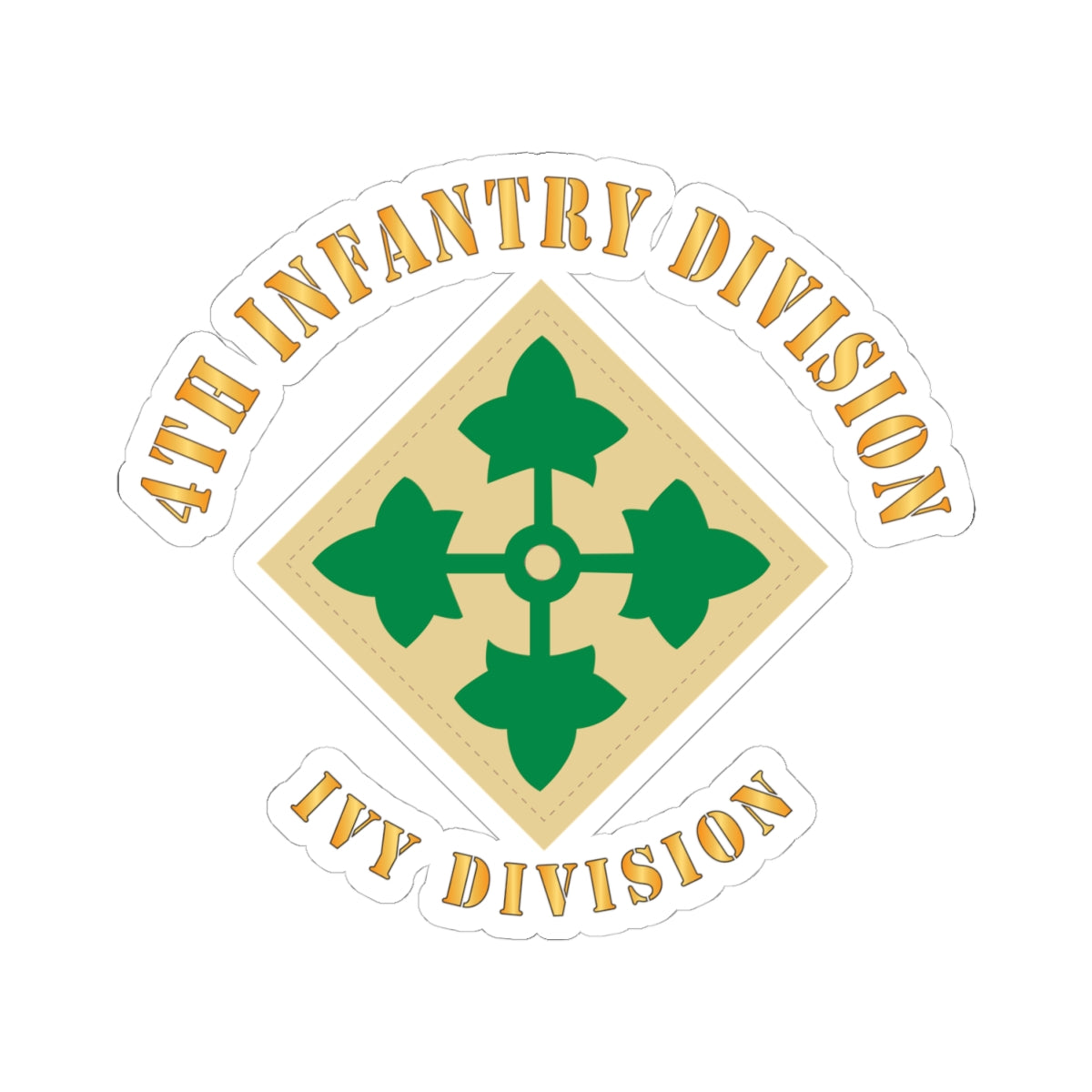 Kiss-Cut Stickers - Army - 4th Infantry Division - Ivy Division X 300 ...