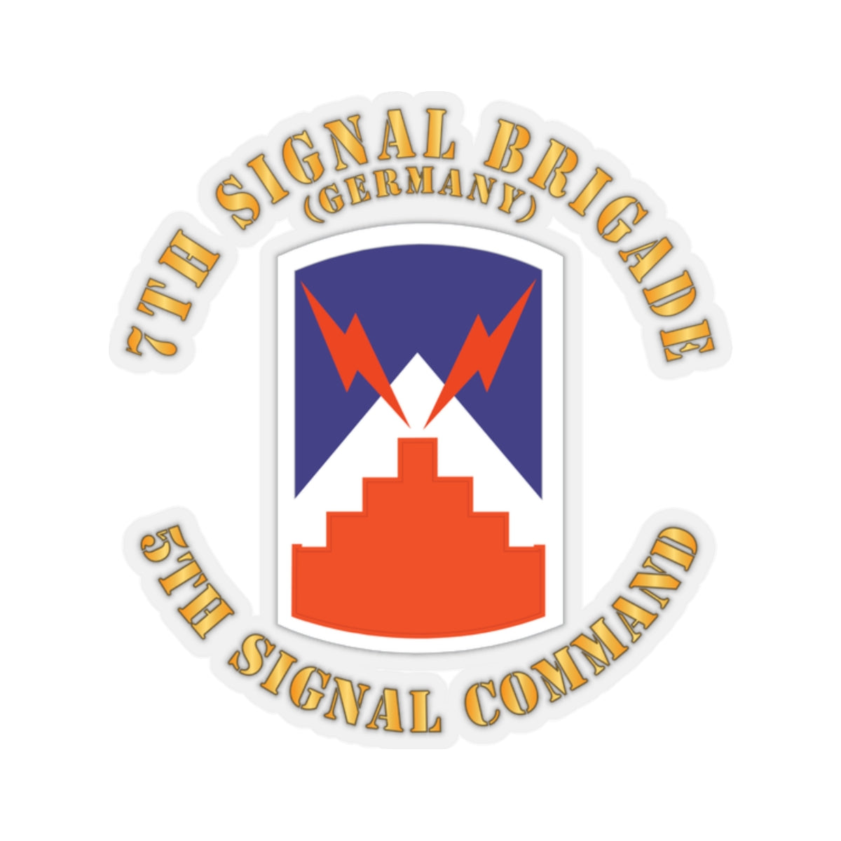 Kiss-Cut Stickers - Army - 7th Signal Brigade Germany - 5th Signal Com ...