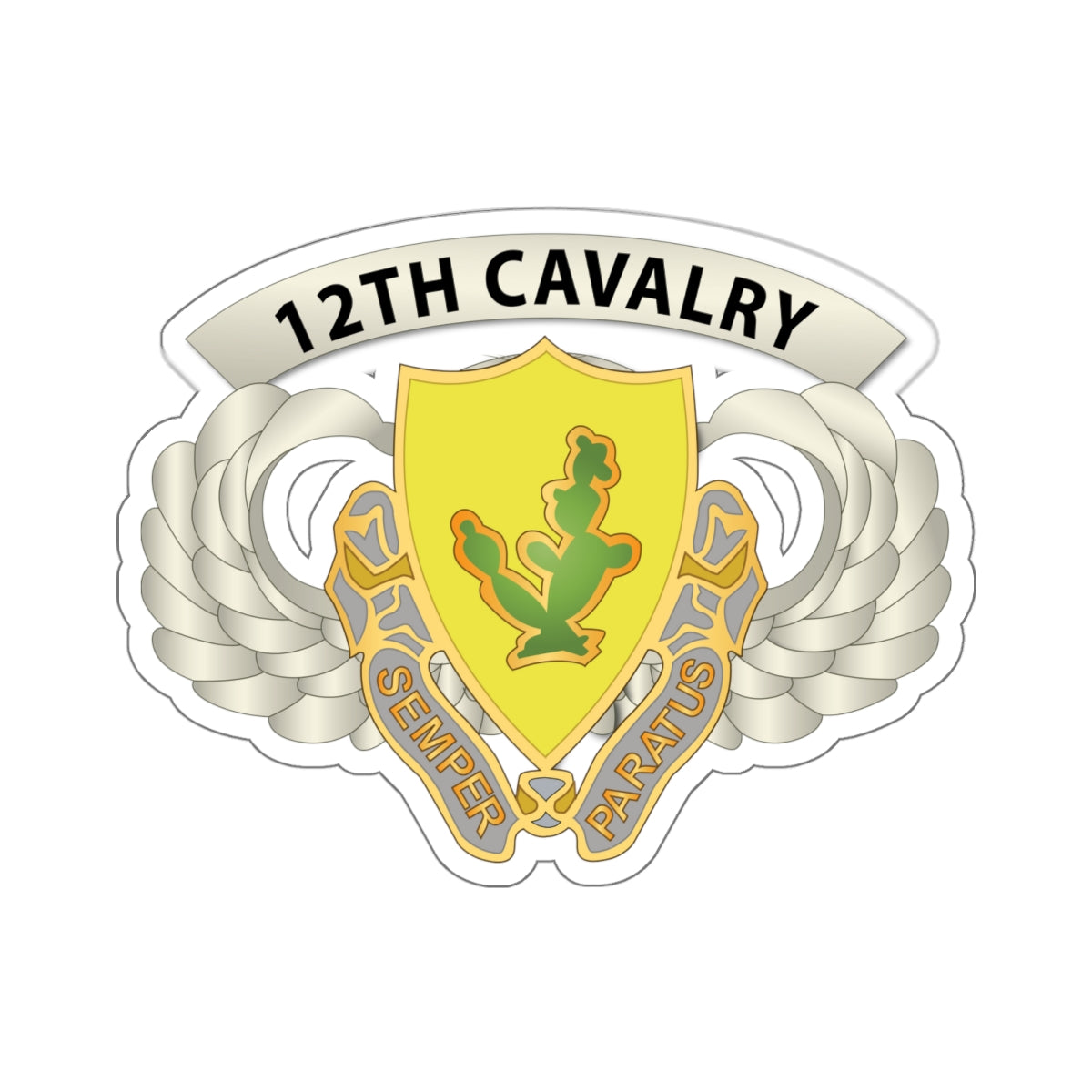Kiss-Cut Stickers - Army - Airborne Badge - 12th Cavalry Airborne - SS ...