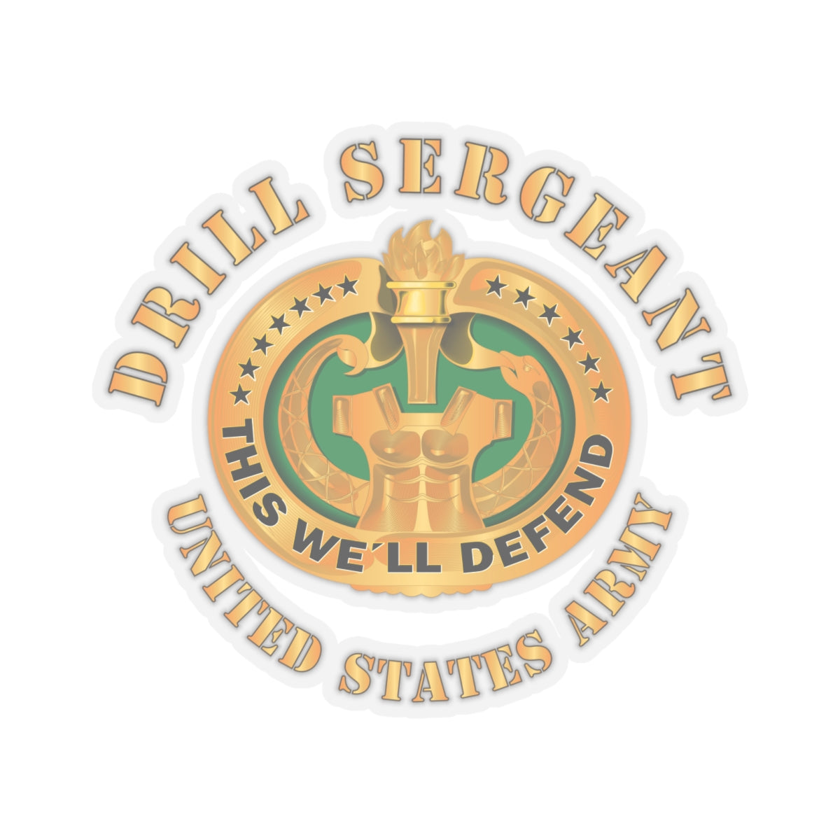 Kiss-Cut Stickers - Army - Drill Sergeant X 300 – MIP Brand Store