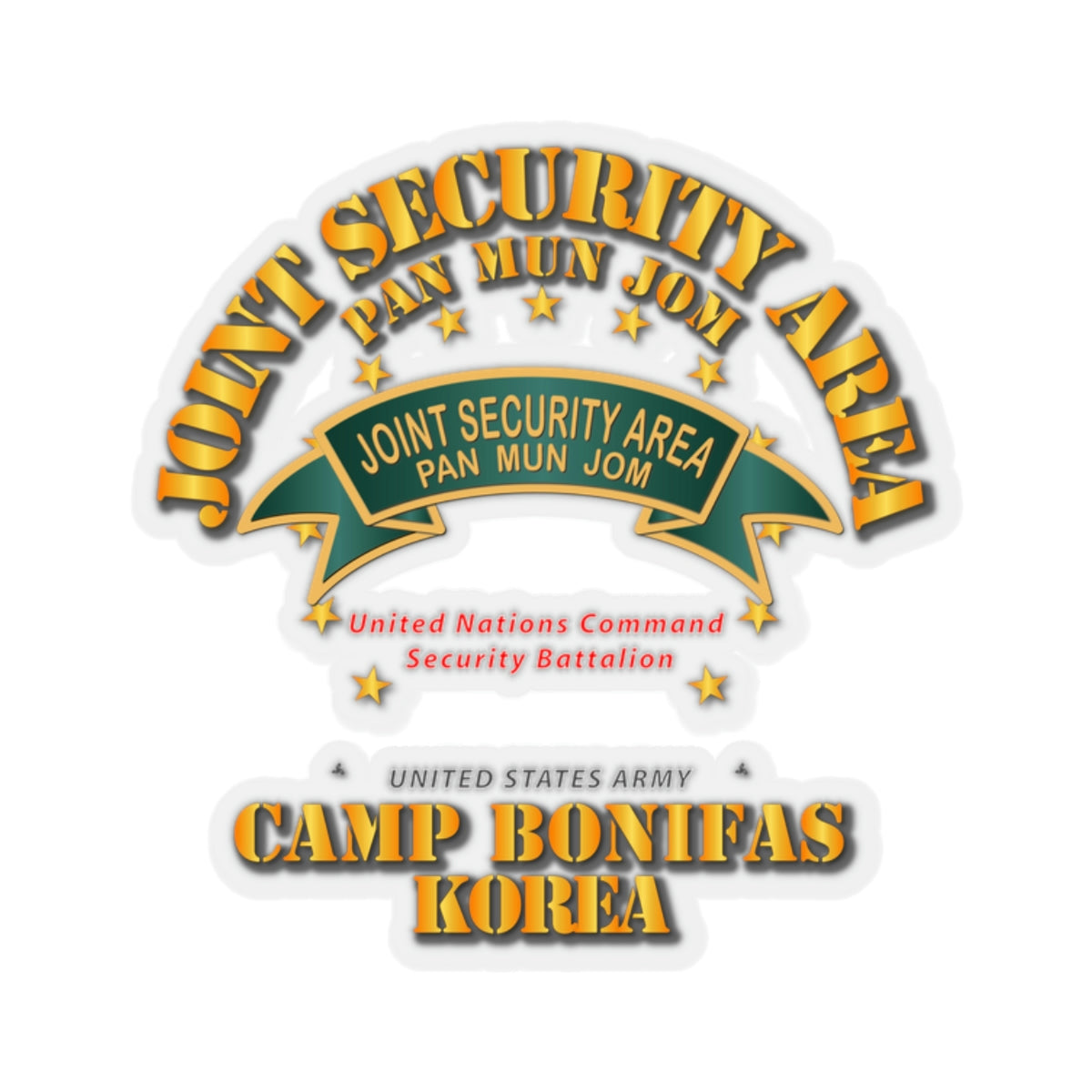 Kiss-Cut Stickers - Army - JSA - Camp Bonifas Korea – MIP Brand Store