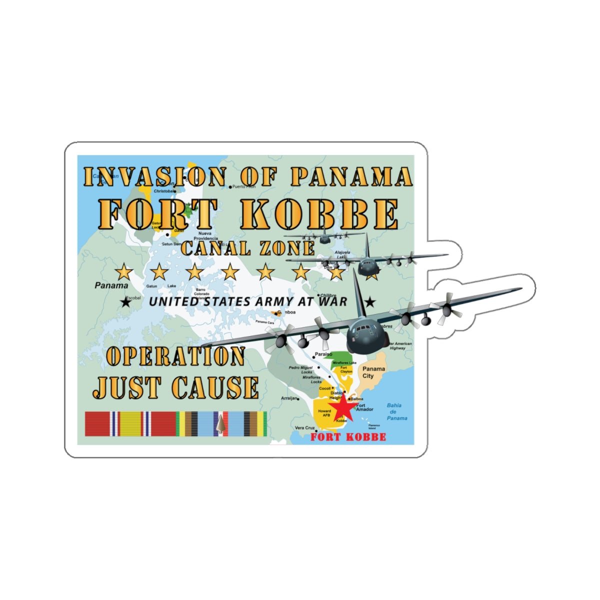 Kiss-Cut Stickers - Invasion of Panama - Just Cause - Fort Kobbe - CZ ...