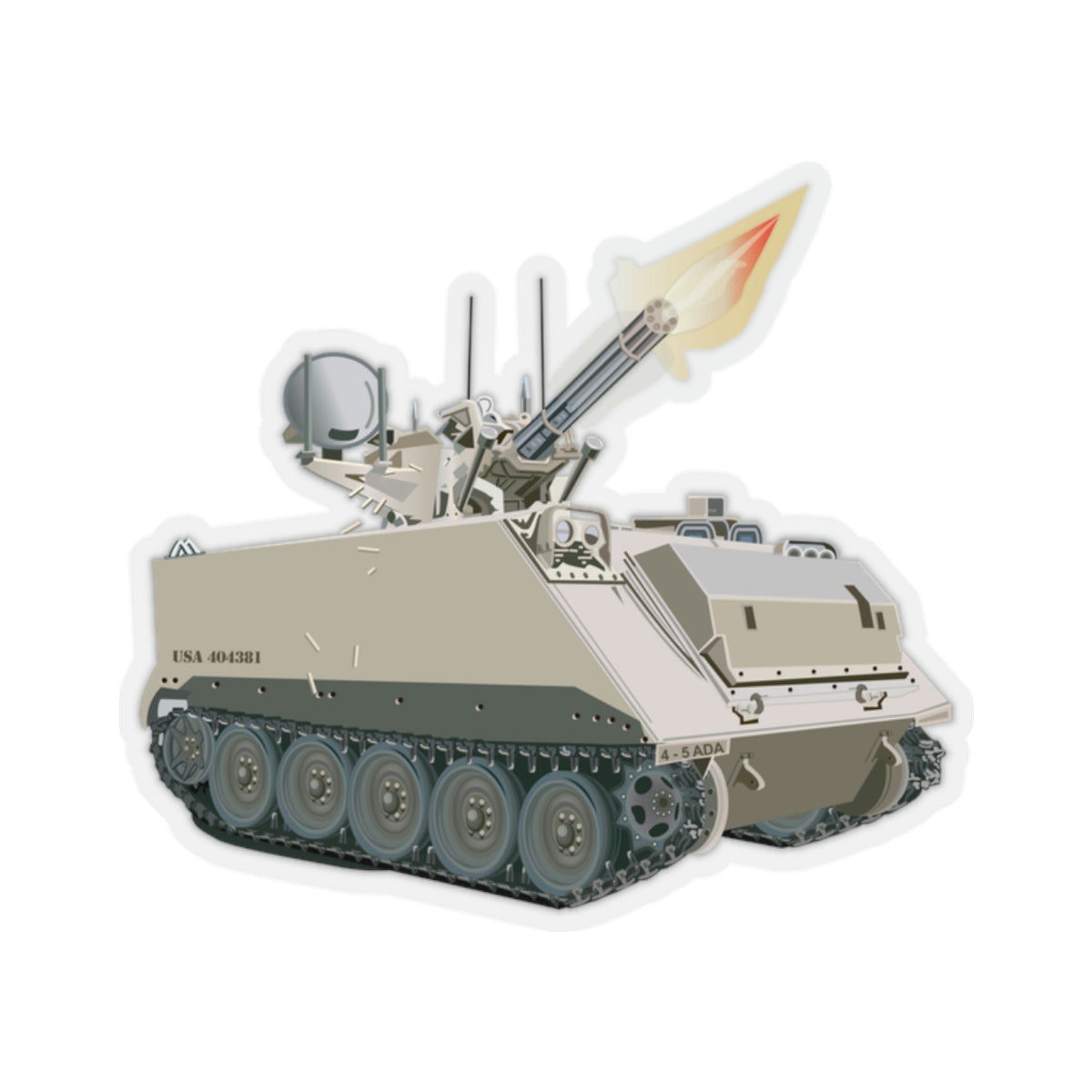 Kiss-Cut Stickers - M163 Vulcan Air Defense System (VADS) X 300 – MIP ...