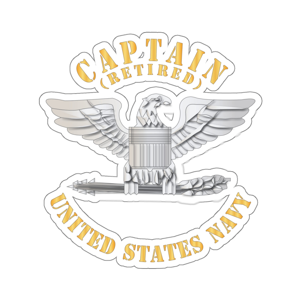 Kiss-Cut Stickers - Navy - Captain - Cpt - Retired X 300 – MIP Brand Store